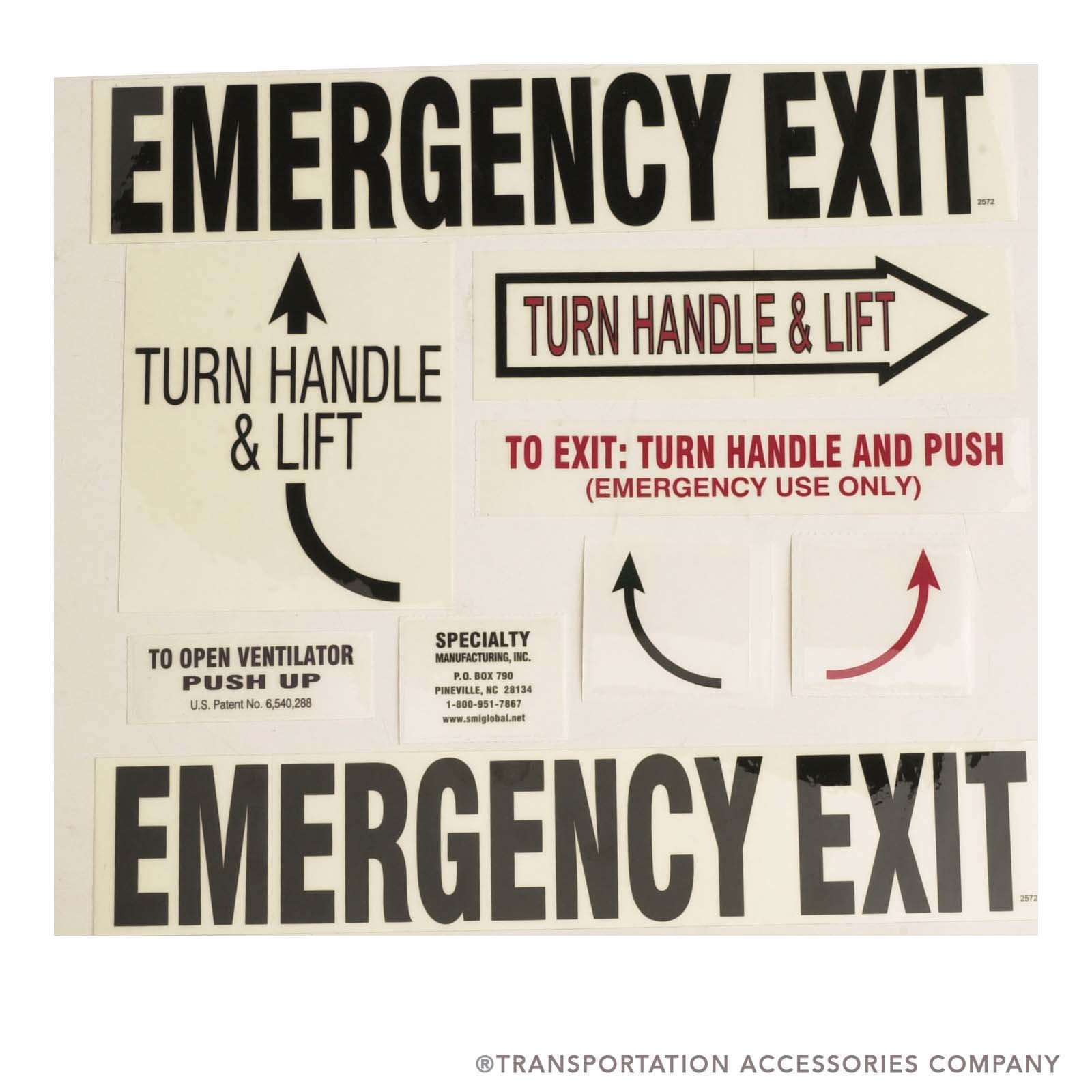 008930 Specialty Roof Hatch Decal Kit