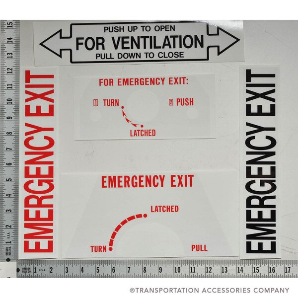 1000-009 Decal Kit for Transpec Roof Hatches