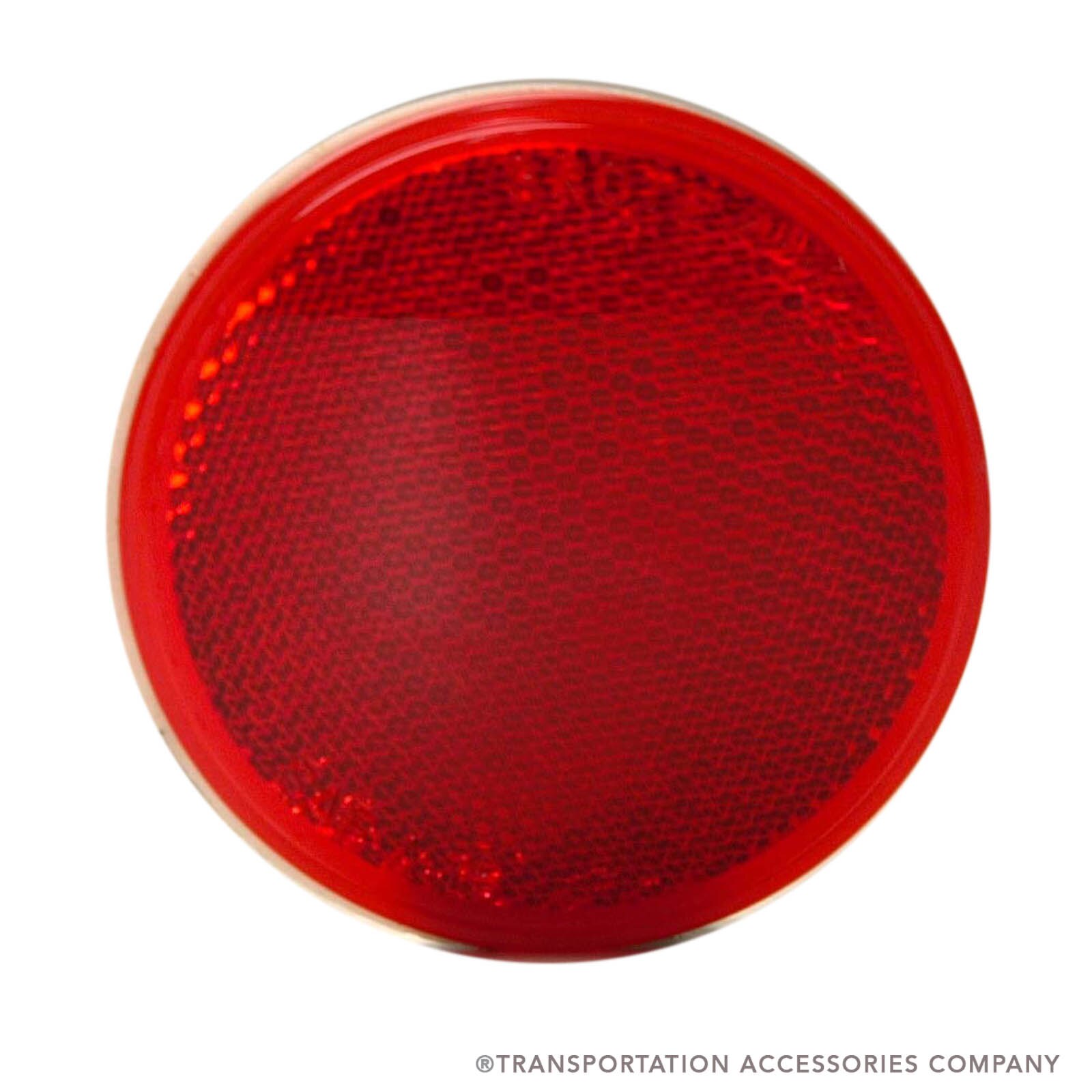 47-3R 3" Red Plastic Stick On Reflector