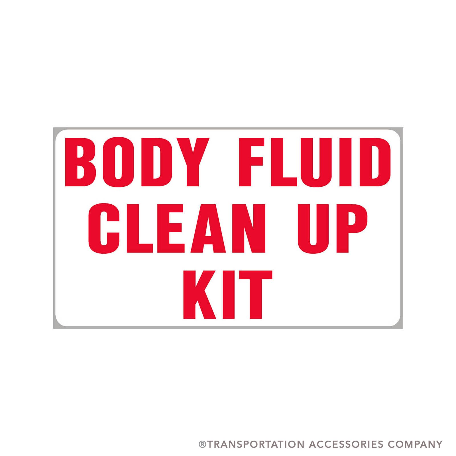 6021D Body Fluid Kit Decal