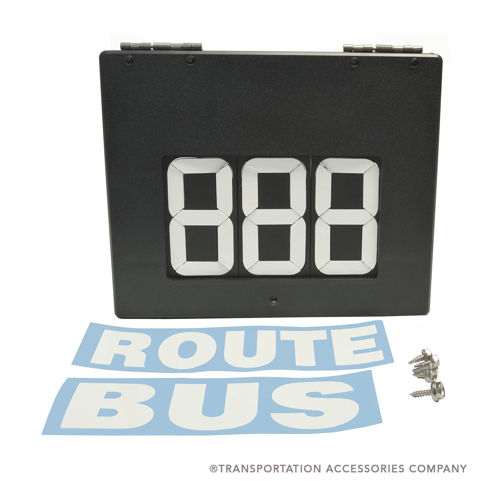 BCS-3 3 Digit Bus & Route Changer Sign w/Hinges