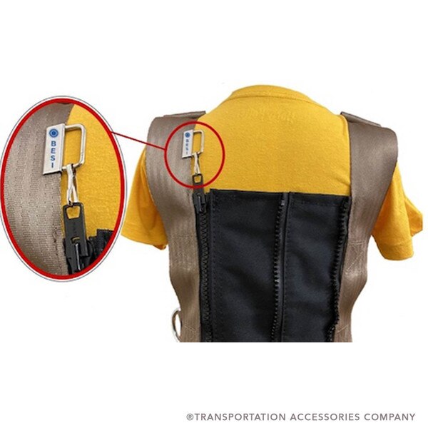 BR-25AIZ Besi Small Vest w/Seat Mount Crotch Straps and Zip Clip