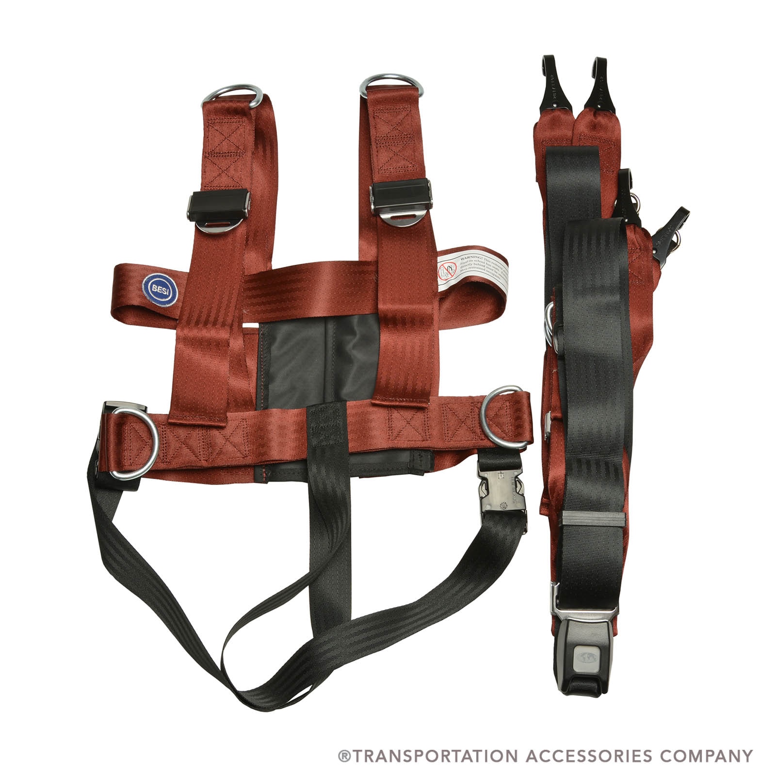 BR-33SJI-C Besi Medium Restraint Vest w/Crotch Straps & Safe Journey Mount