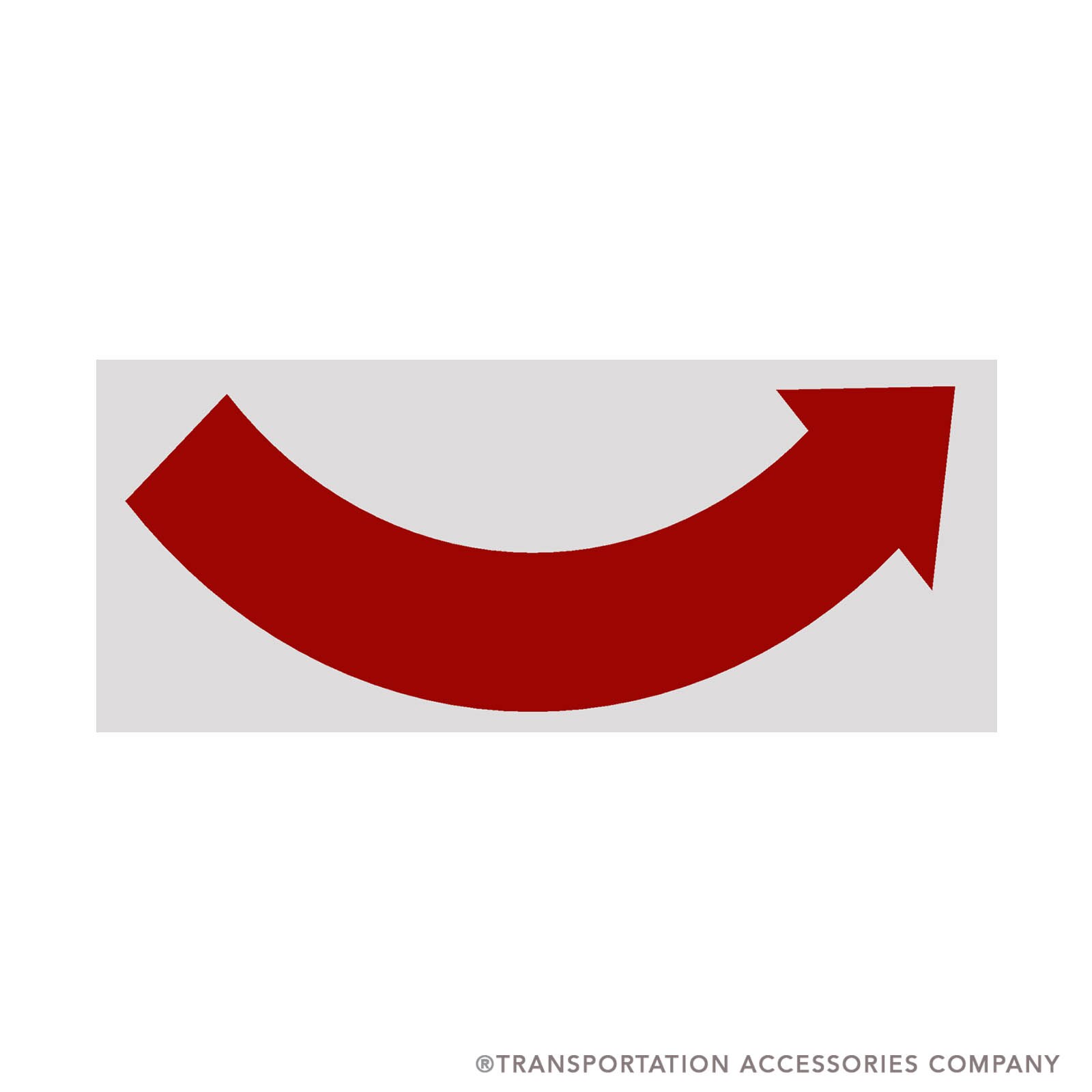CCAR-R CCW Curved Red Arrow on Clear
