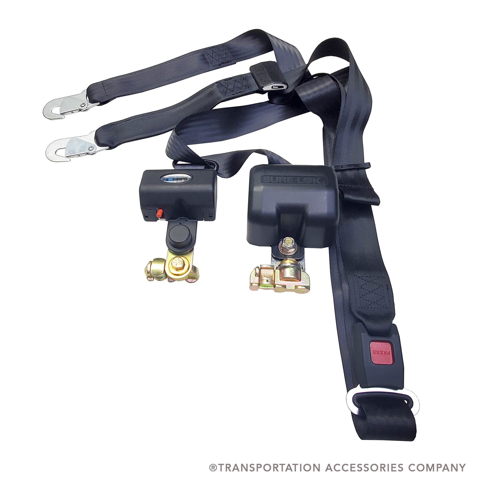 FE200868-2 Sure-Lok Retractable Lap/Shoulder Belt w/L Track Fittings