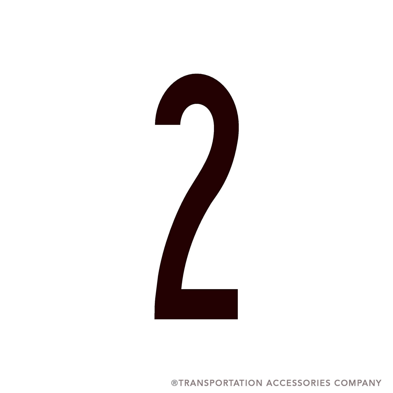 ID6-2 Ohio 6" Bus ID Number Decal Black # 2