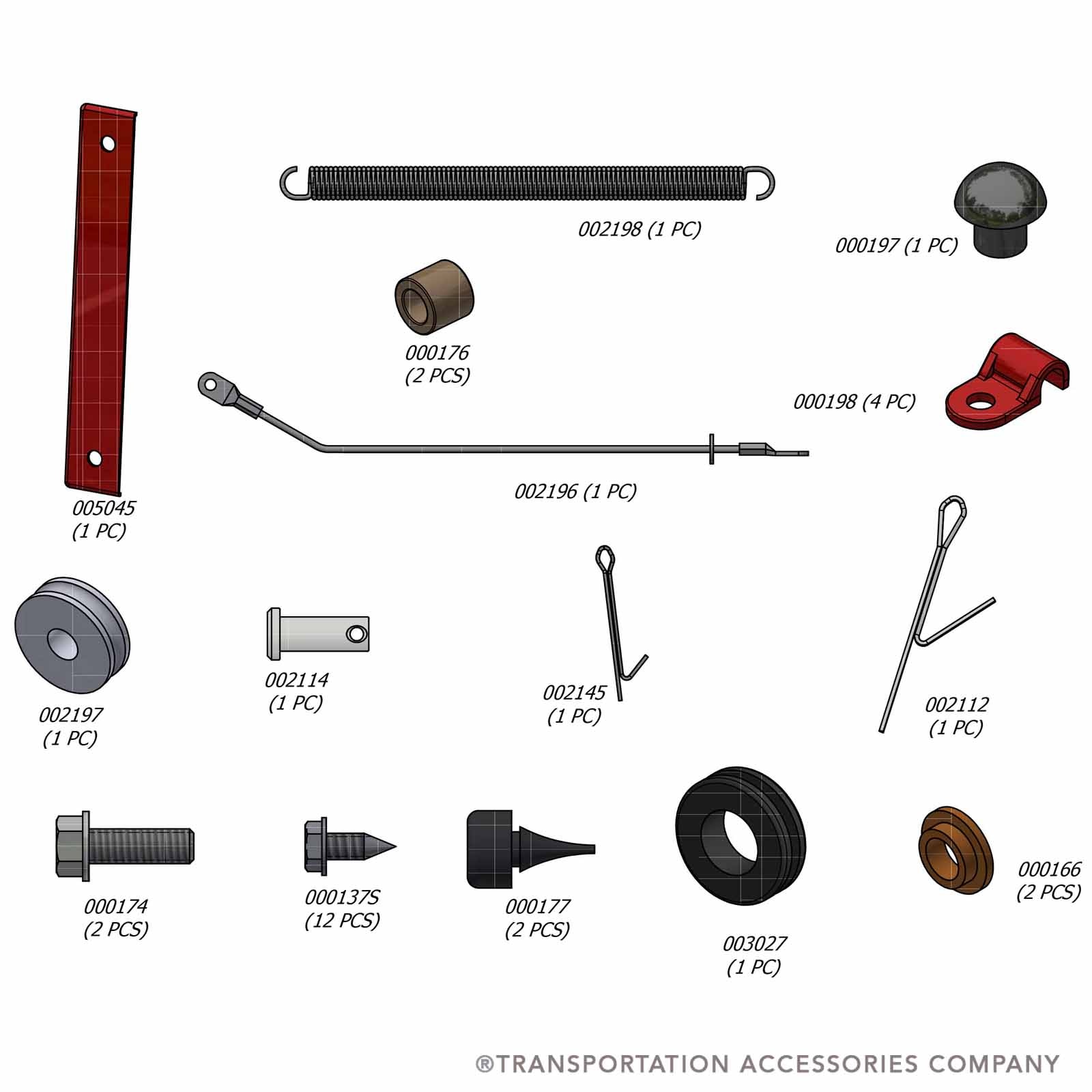 S2105K SMI Air Stop Arm Hardware Kit
