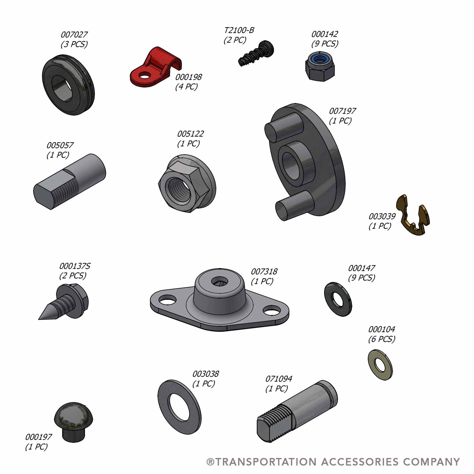 S7190K SMI Hardware Kit for Stop & Cross Arms
