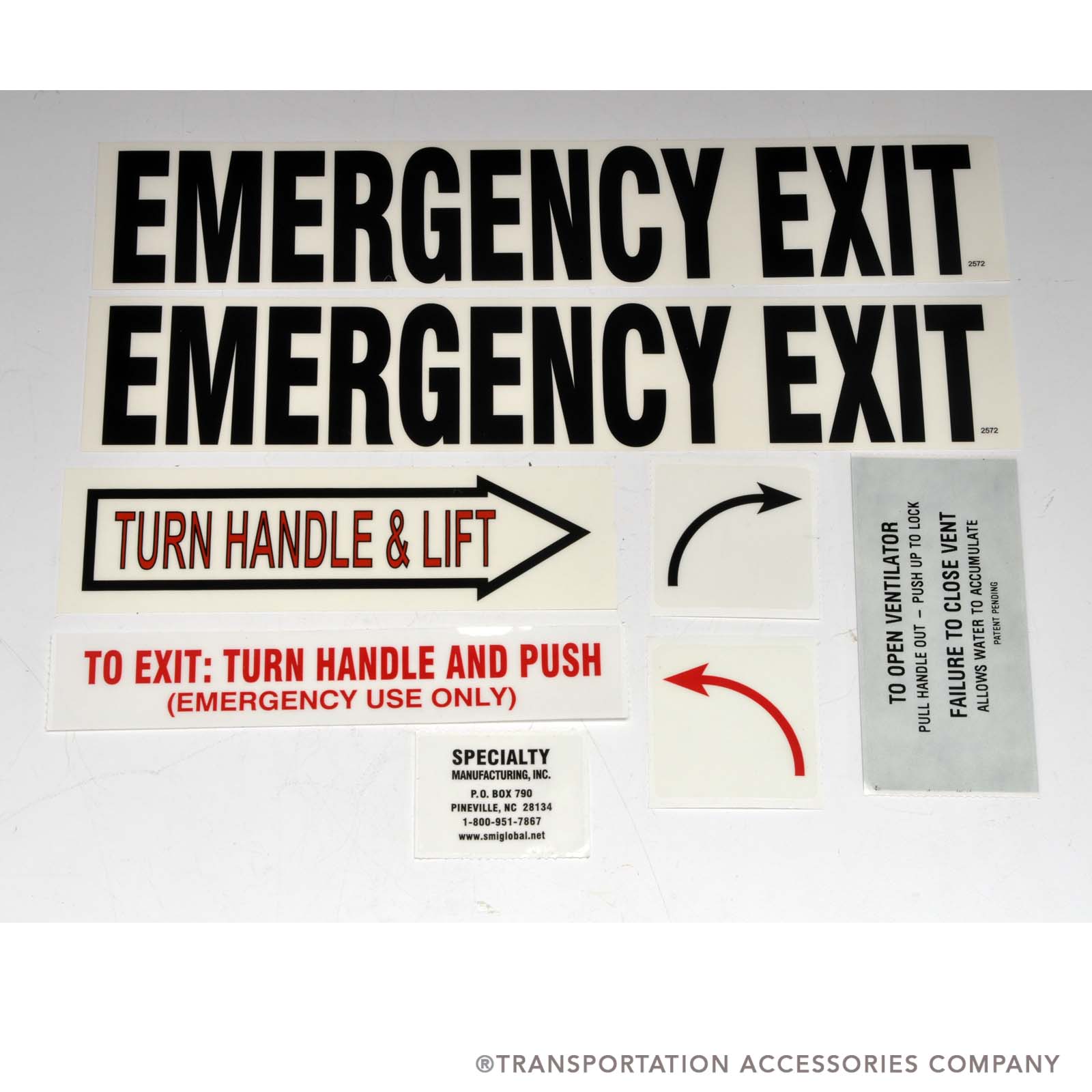 S8644 Roof Hatch Label Kit for SMC