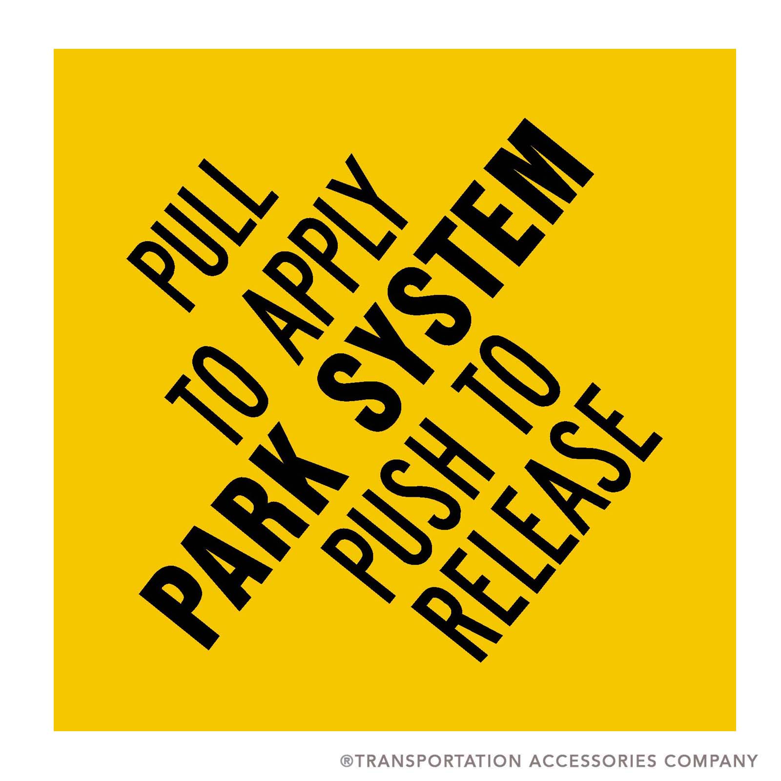 SB-199 Decal for Emergency Brake