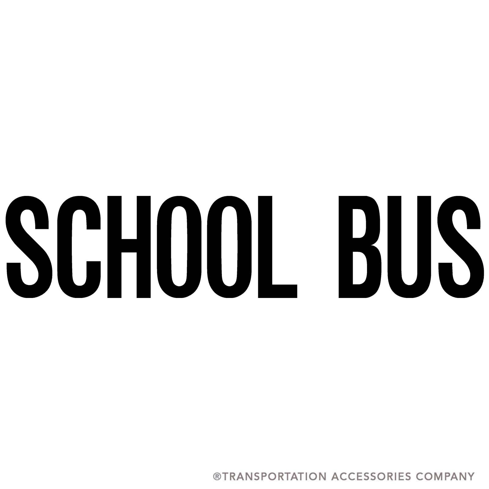TS-60 School Bus Decal - Cut Vinyl Letters