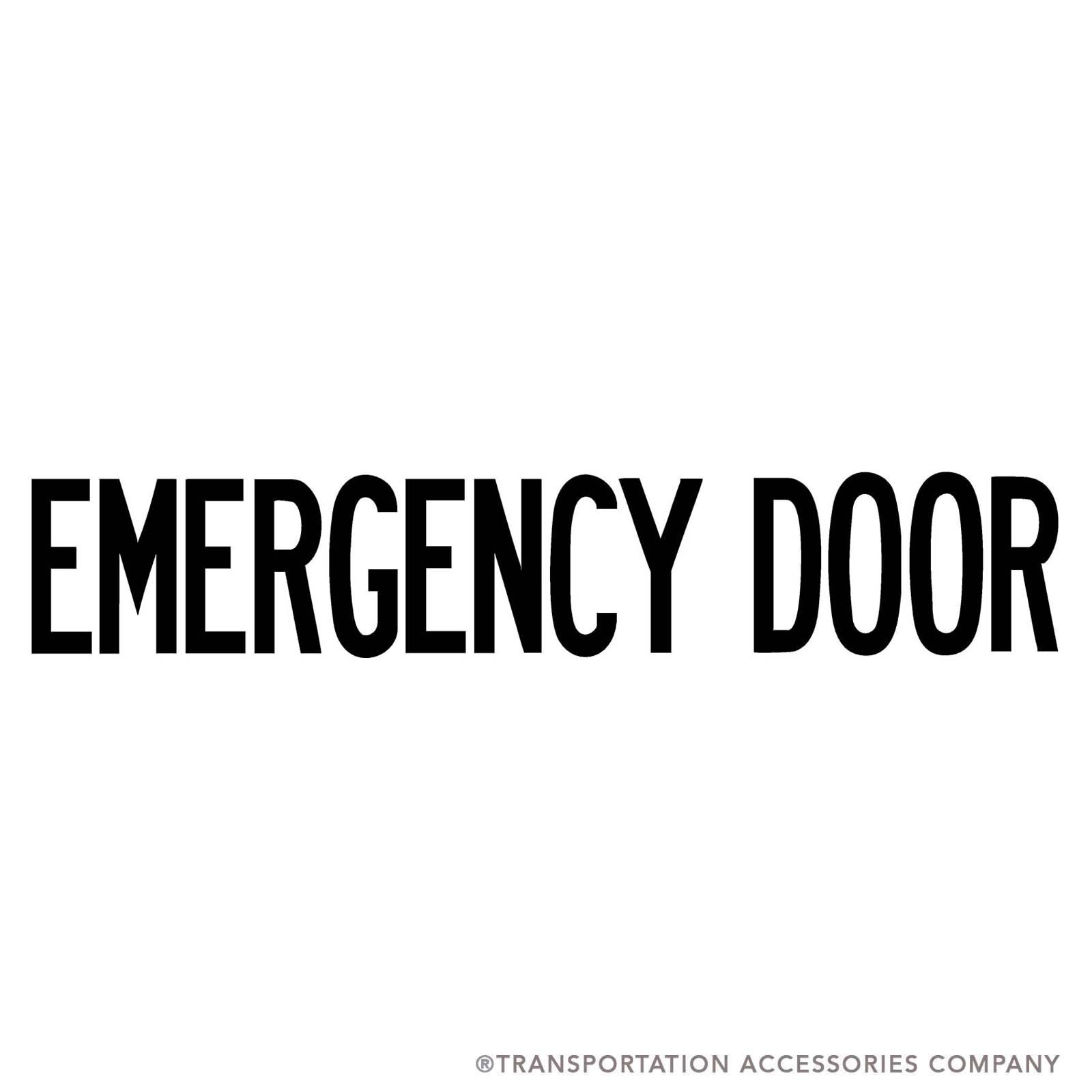 TS-63 "EMERGENCY DOOR" Decal - Cut Vinyl Pre Spaced Letters