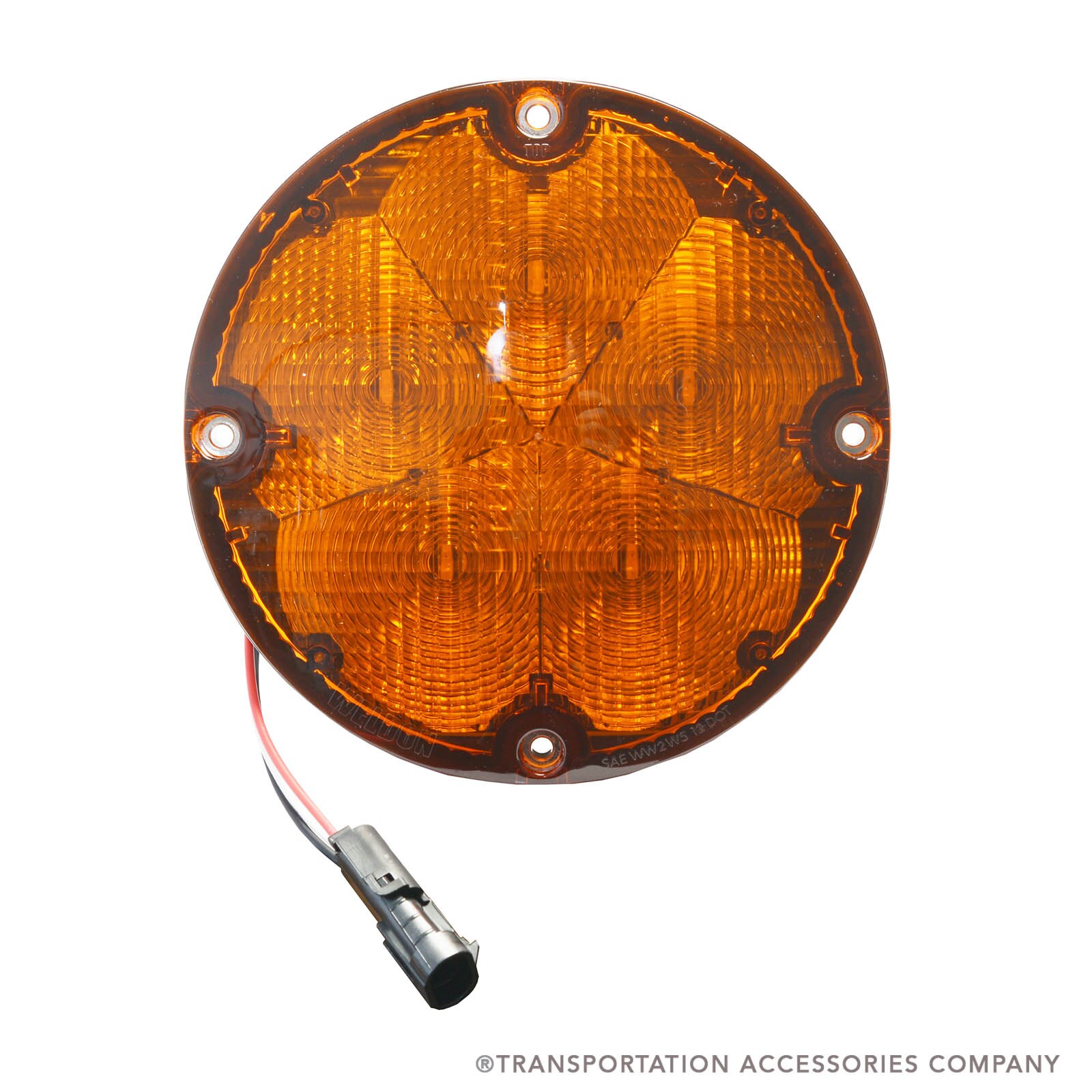 W1020A-BB Weldon Amber LED Warning Lamp With Blue Bird Plug