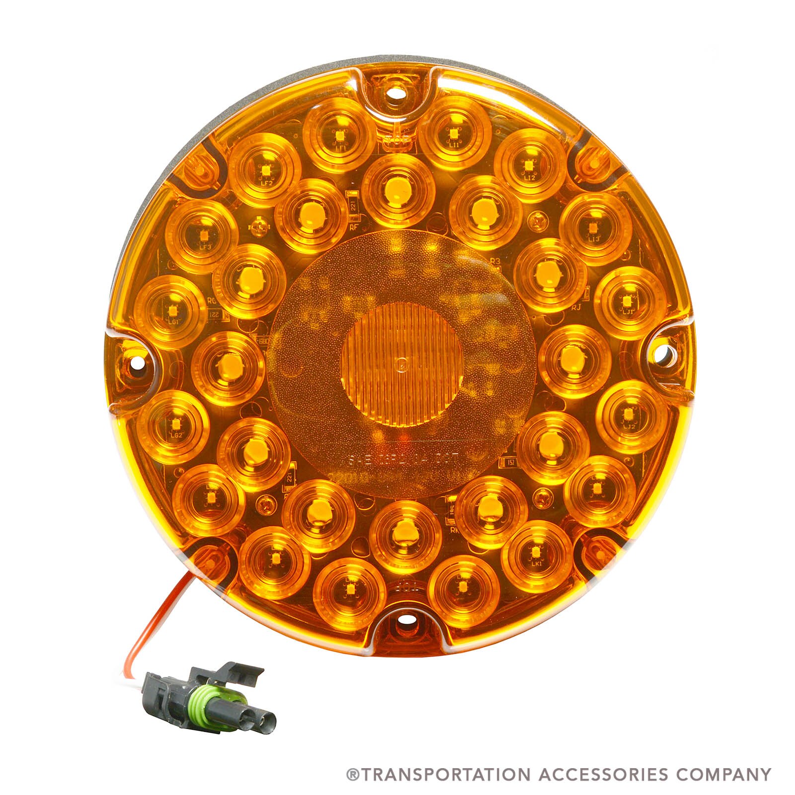 XP-7LEDA-BB Optronics 7" Amber LED Turn With Blue Bird Plug